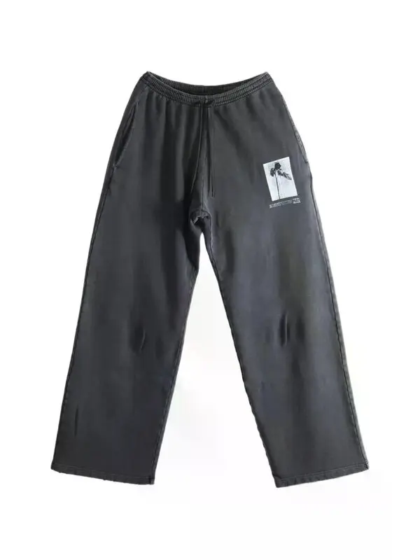 Balenciaga Graphic-print Track Pants - Black