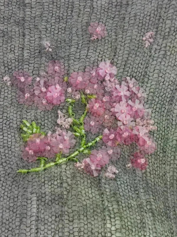 SHUSHU/TONG Floral-embellished Cropped Cardigan