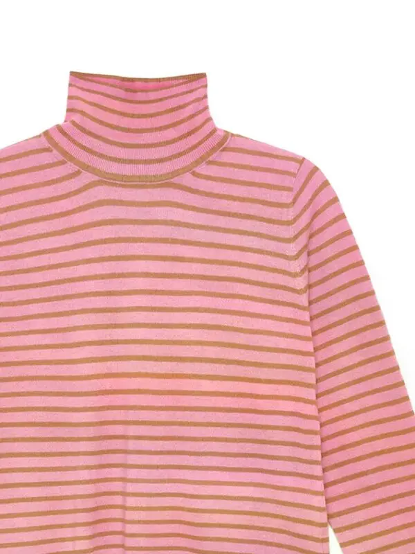 Malìparmi Striped Roll-neck Sweater - Pink
