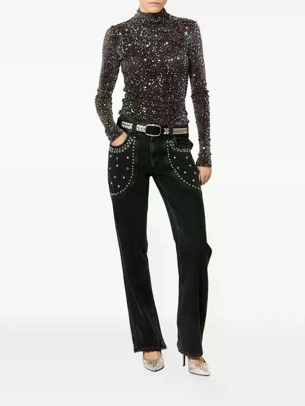 MARANT ETOILE Silka Eyelet-embellished Jeans