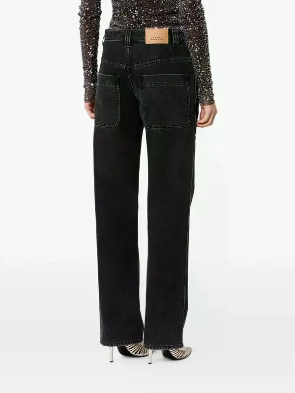 MARANT ETOILE Silka Eyelet-embellished Jeans