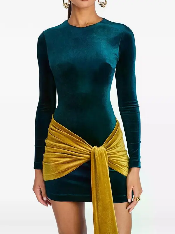 Retrofete Jackson Fringed Velvet Dress