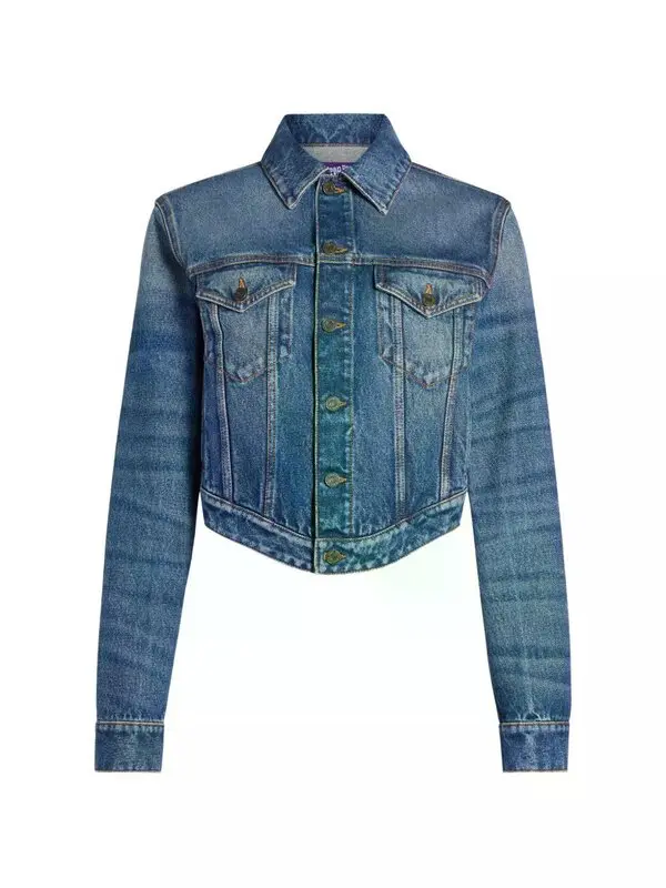 JEAN PAUL GAULTIER Curved Denim Jacket - Blue