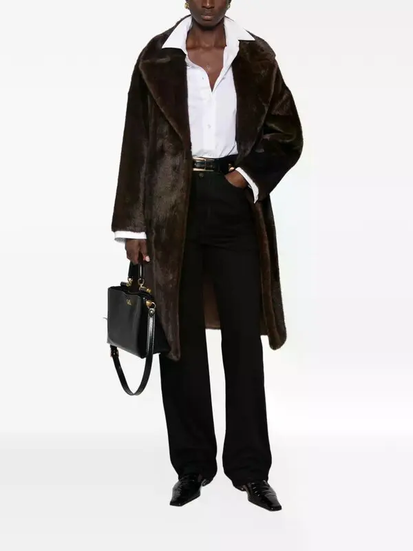 BETTA CORRADI Faux-fur Notch-lapel Coat