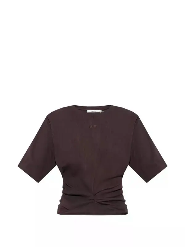 GESTUZ Gzbetty Twist-detail T-shirt - Purple