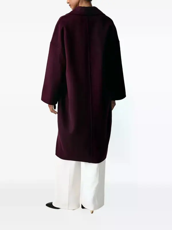 VICOLO Double-breasted Notched-lapels Coat - Red