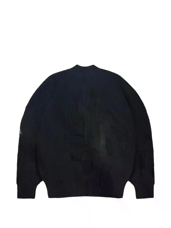 Comme Des Garçons Ribbed-knit Zip-up Cardigan