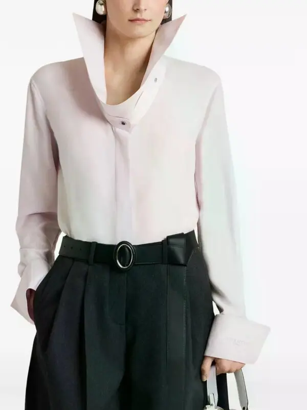 Givenchy Shirt In Silk With Deconstructed Collar