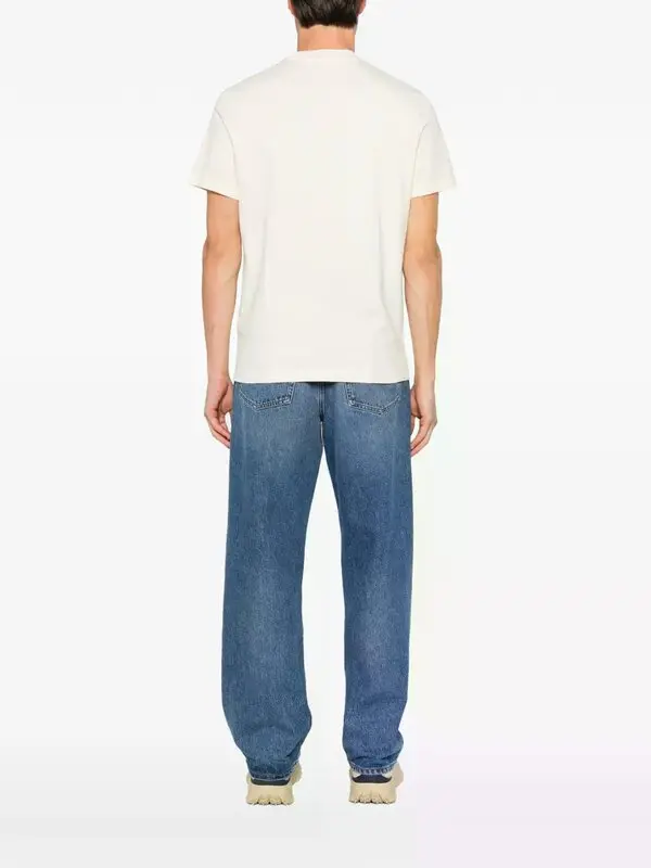 Moncler Logo-embroidered T-shirt - Neutrals