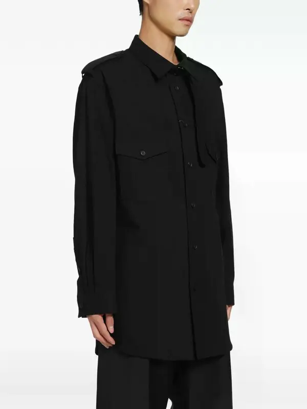 Yohji Yamamoto Epaulette Collar-tab Shirt