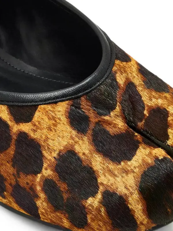 Schutz Yummi Leopard-print Split-toe Ballet Flats