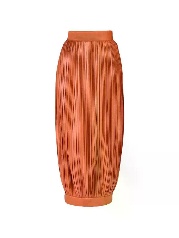ROWEN ROSE Pleated Balloon Midi Skirt