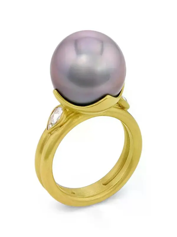 LEIGH MAXWELL Bahari Tahitian Pearl And Diamond Ring