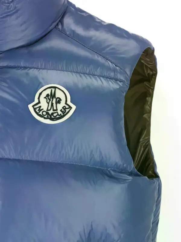 Moncler Belice Logo-patch Quilted Gilet - Blue