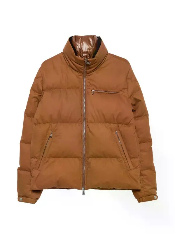 Moncler Logo-patch Padded Jacket - Brown