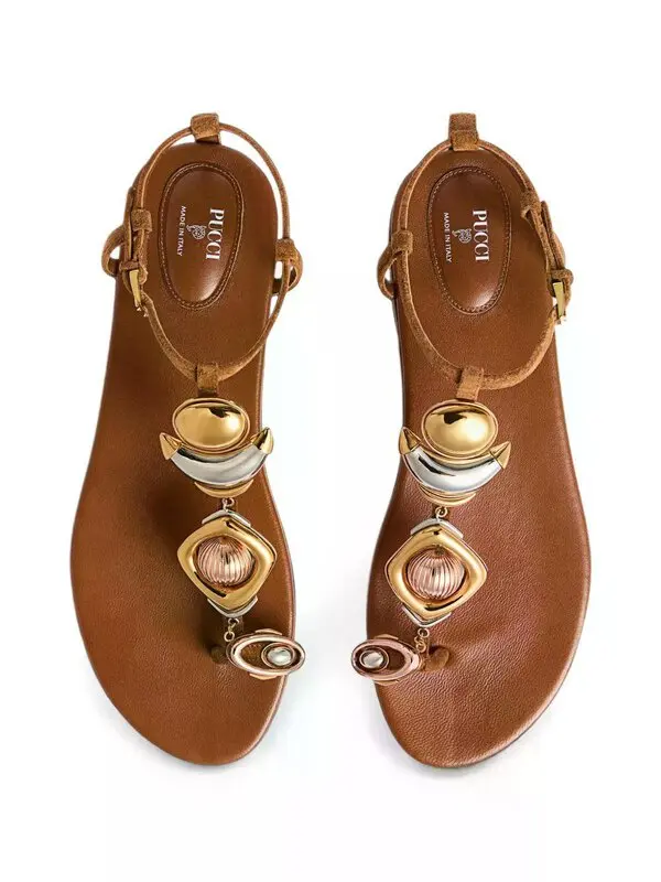 Emilio Pucci Bijoux Leather Sandals
