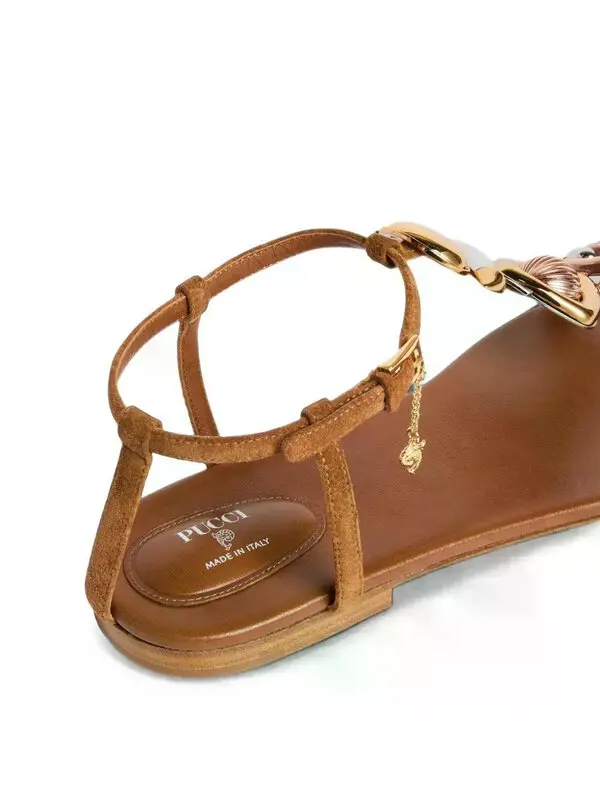 Emilio Pucci Bijoux Leather Sandals
