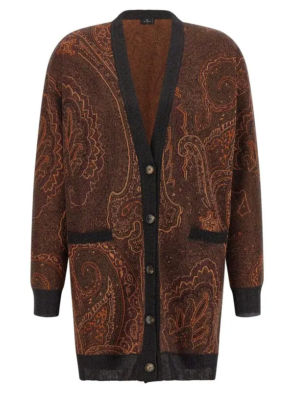 Etro Cardigan Paisley - Brown