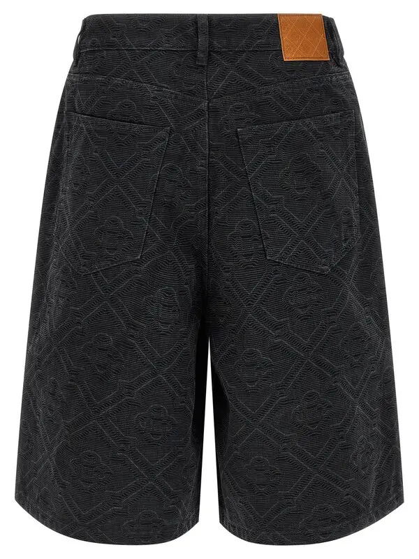 Casablanca Laser Monogram Denim' Bermuda Shorts