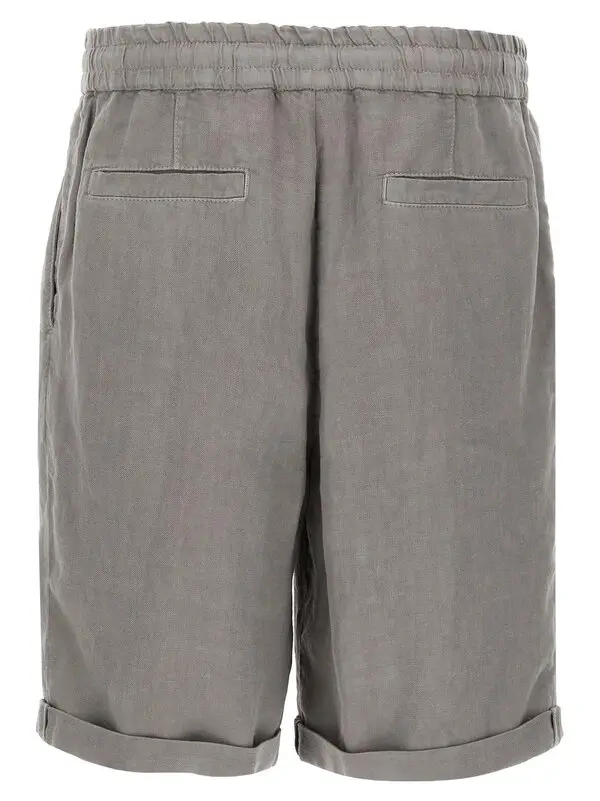 Brunello Cucinelli Linen Bermuda Shorts - Gray