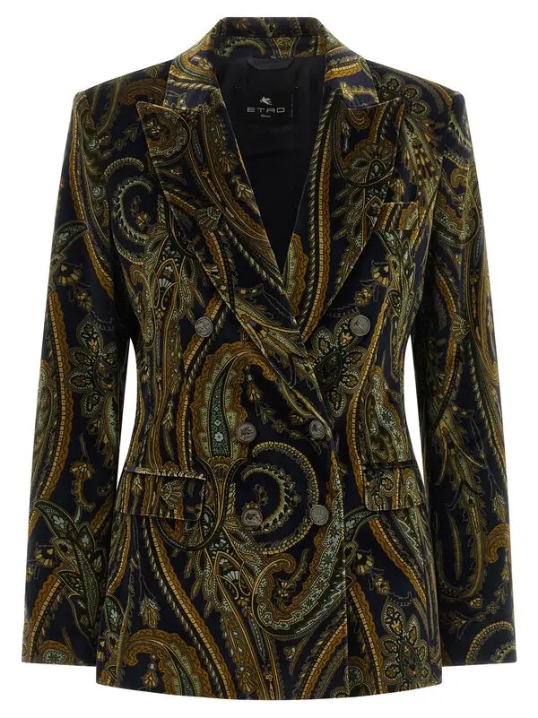Etro Double-breasted Blazer - Blue