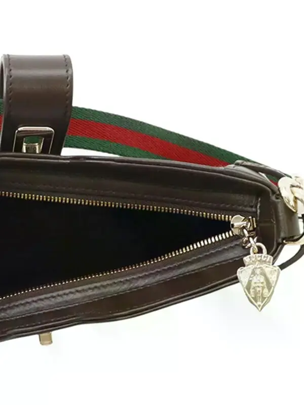Gucci 2016-2026 Mini Gg Canvas Web Moon Side Shoulder Bag