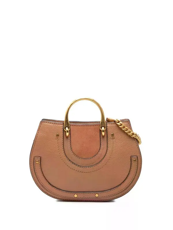 Chloé 2018 Mini Calfskin And Suede Pixie Signature Satchel