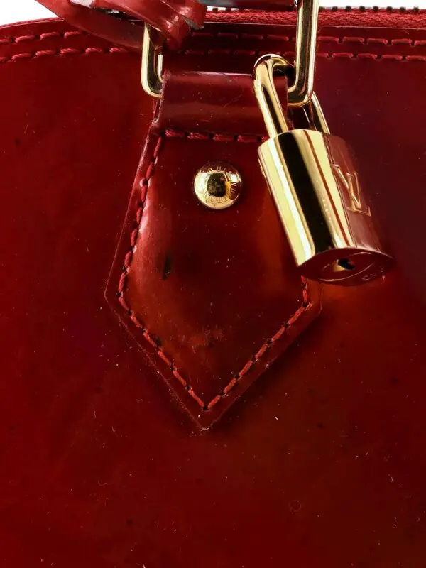 LOUIS VUITTON Alma Handbag Monogram Vernis Pm Satchel