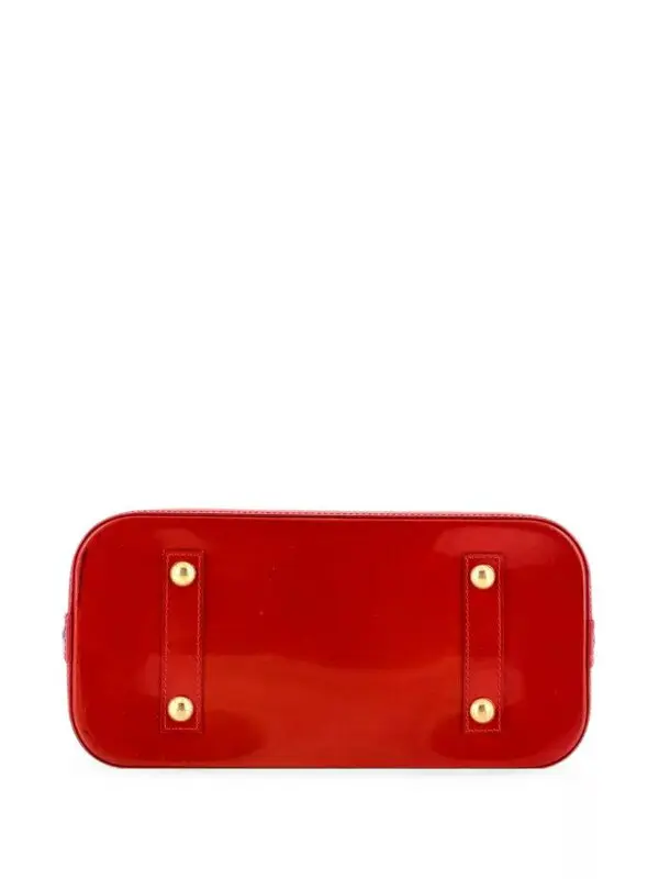 LOUIS VUITTON Alma Handbag Monogram Vernis Pm Satchel - Red