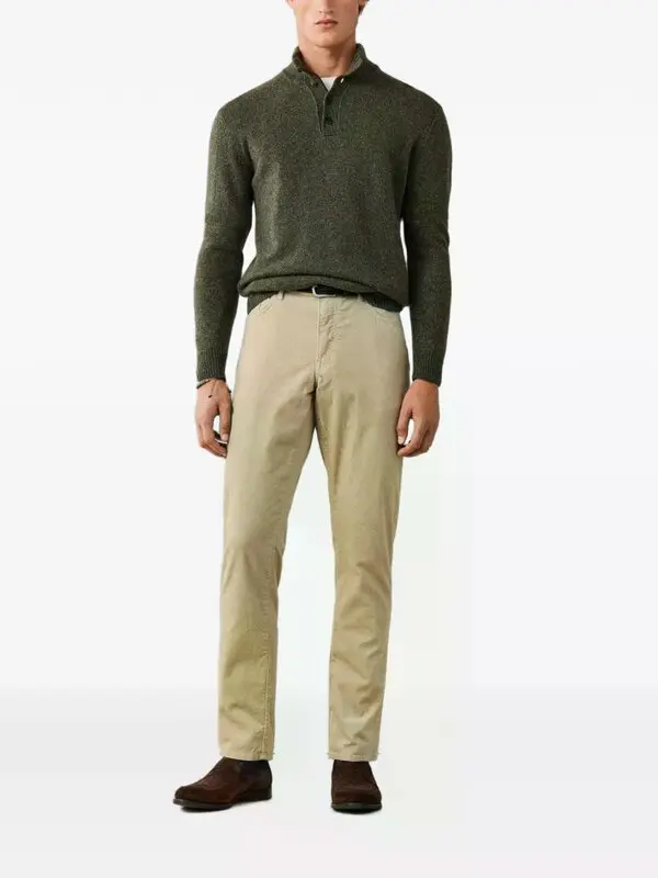 HACKETT  Button-placket Mouliné Sweater