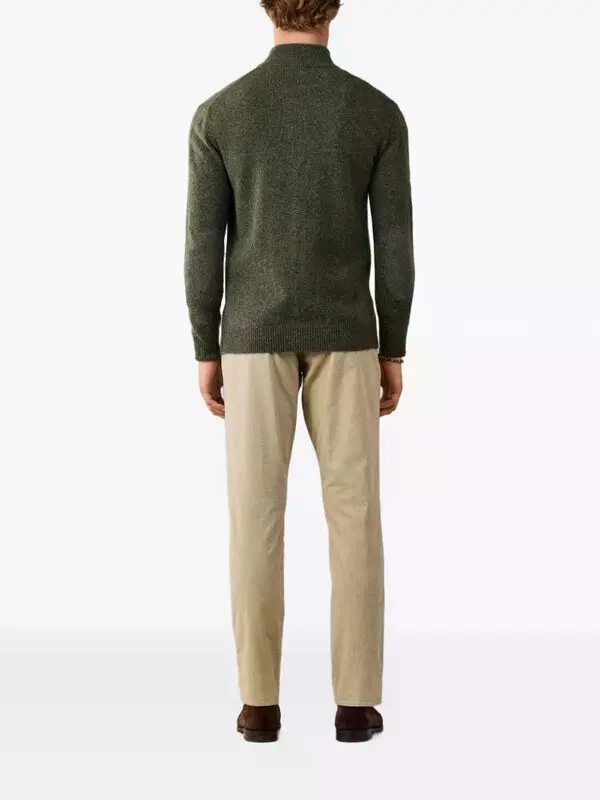 HACKETT  Button-placket Mouliné Sweater