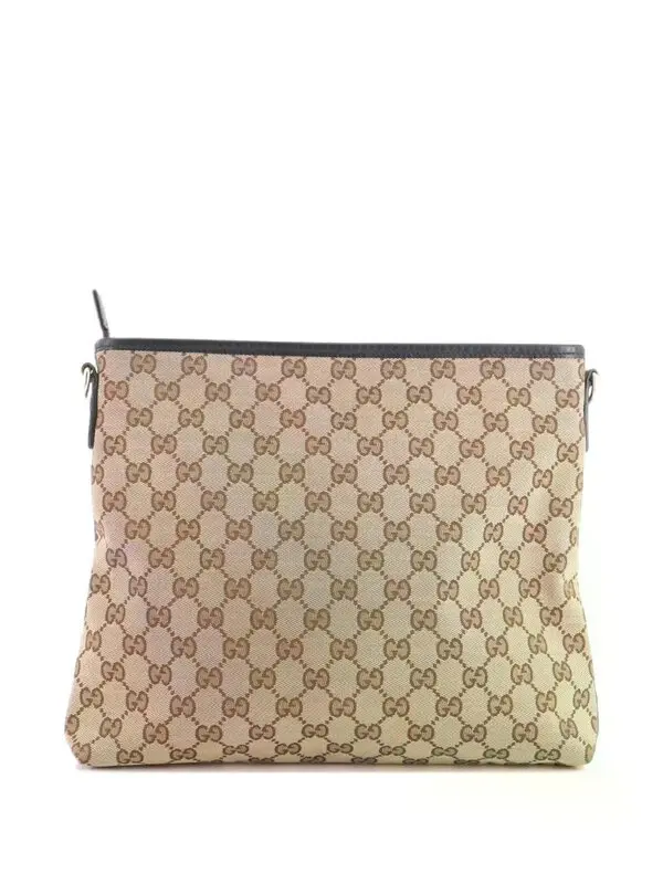 Gucci Front Pocket Web Messenger Gg Canvas Small Crossbody Bag
