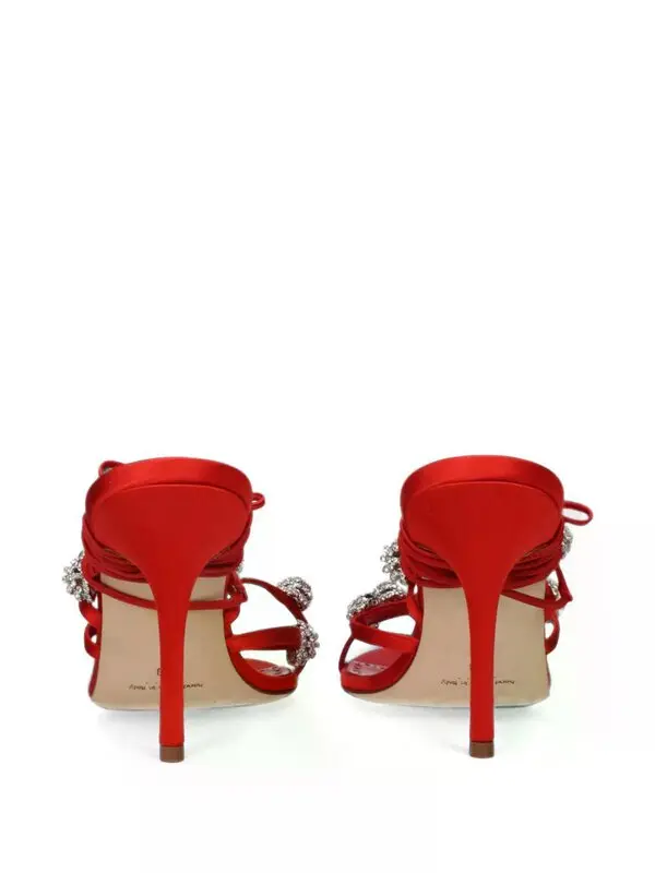 Manolo Blahnik Crystal-embellished Satin Sandals