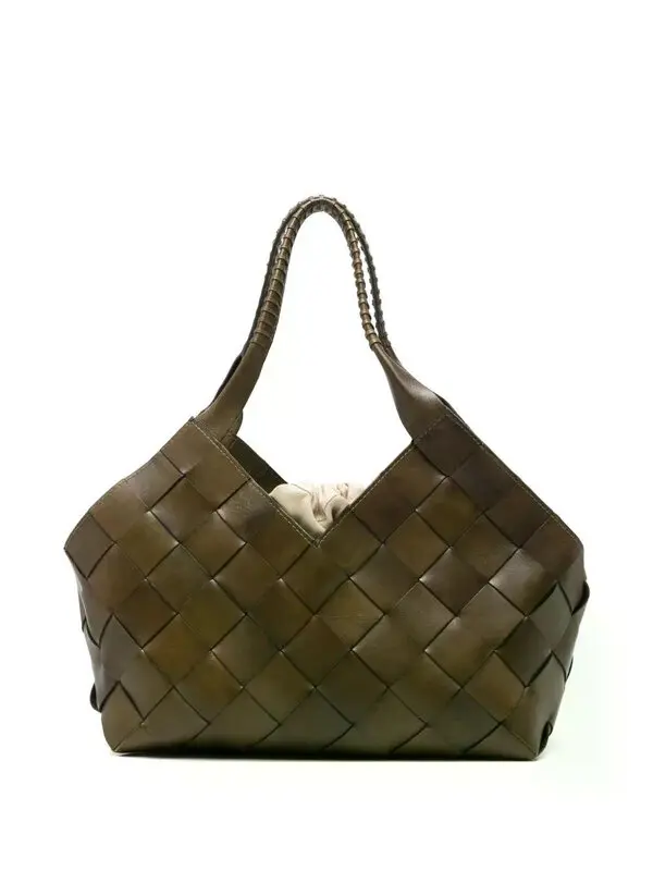 Dragon Diffusion Castello Woven Leather Shoulder Bag