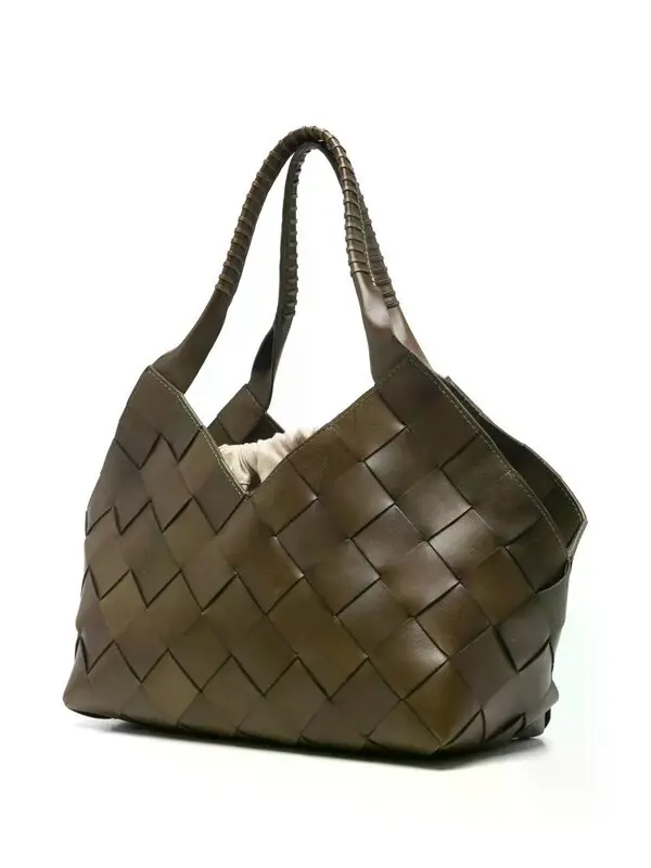 Dragon Diffusion Castello Woven Leather Shoulder Bag