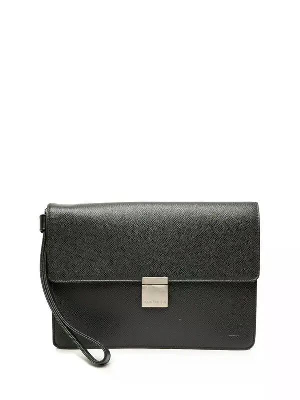 LOUIS VUITTON 2006 Taiga Selenga Clutch Bag - Black
