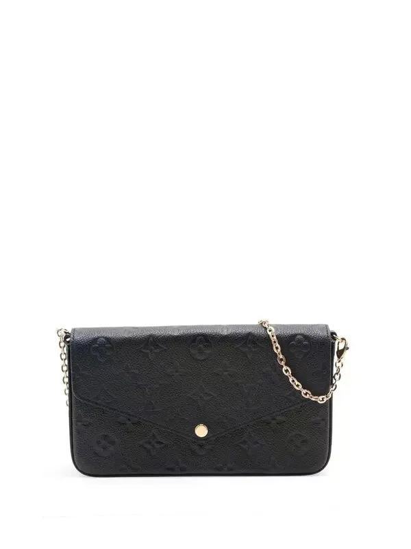 LOUIS VUITTON 2021-2026 Monogram Empreinte Pochette Felicie Crossbody Bag - Black