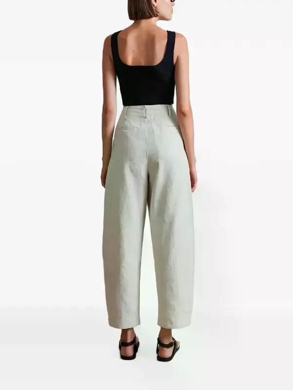 APIECE APART Pleated Barrel-leg Trousers - Neutrals