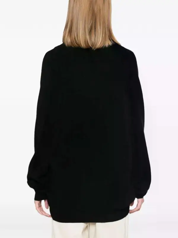 Frenckenberger Wrap-design Shawl-lapel Sweater