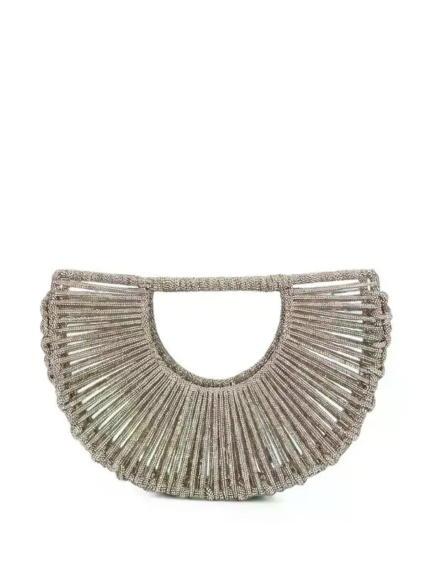 HIBOURAMA Demetra Crystal-embellished Clutch Bag - Silver