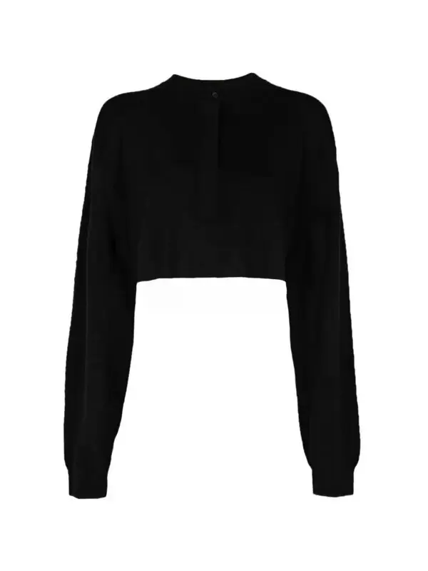 Le Kasha Bulgan Cropped Sweater - Black