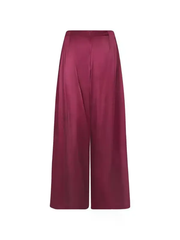 DANAME Sandy Pleated Satin Palazzo Pants