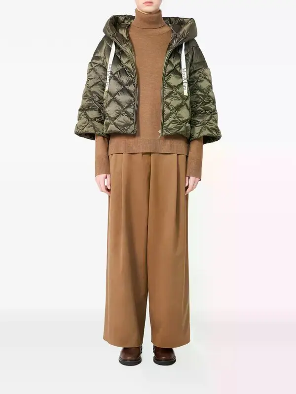 Max Mara Quilted Hooded Jacket