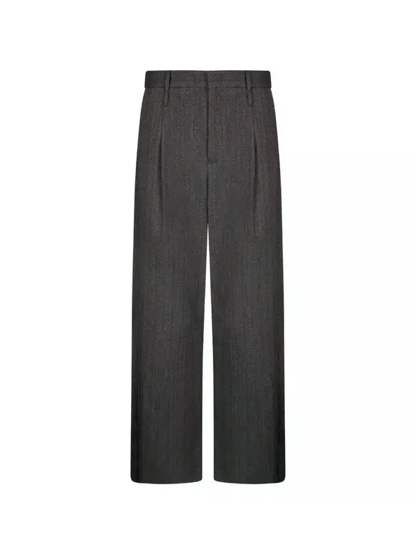 Emporio Armani Pinstripe-pattern Pleated Trousers