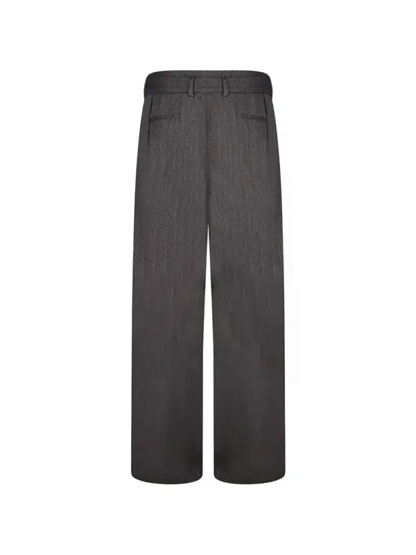Emporio Armani Pinstripe-pattern Pleated Trousers