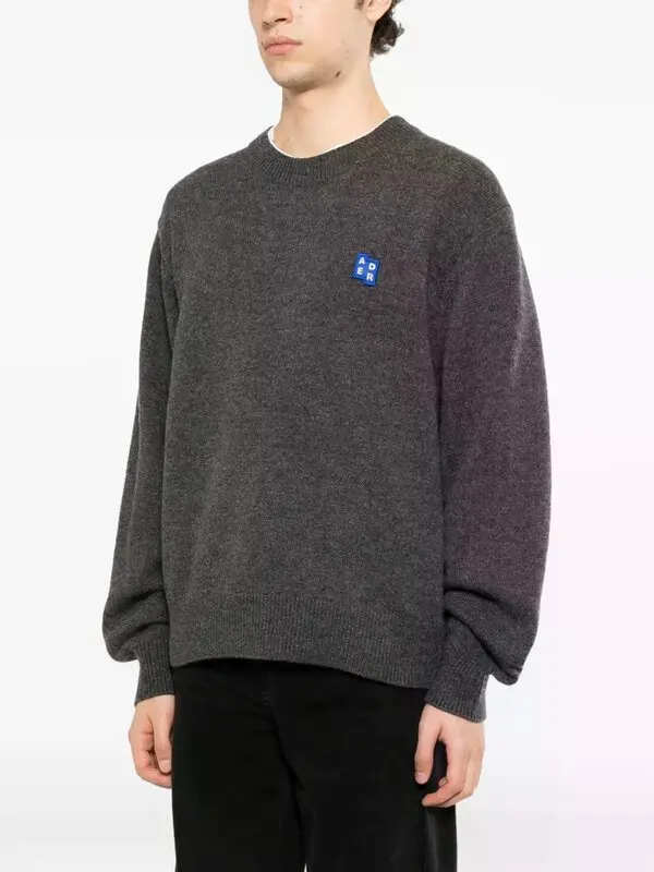 ADER ERROR Logo-patch Sweater - Grey