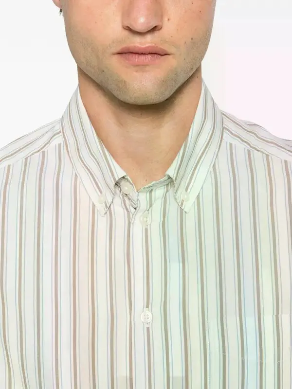 LES DEUX Striped Button-down Shirt