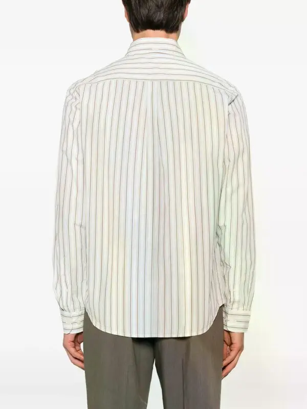 LES DEUX Striped Button-down Shirt - White