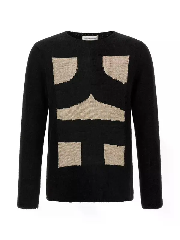 Comme Des Garçons Intarsia-knit Crew-neck Sweater