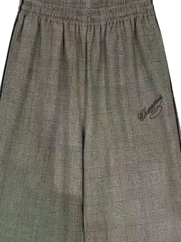 WILLY CHAVARRIA The Ruff Rider Check Track Pants